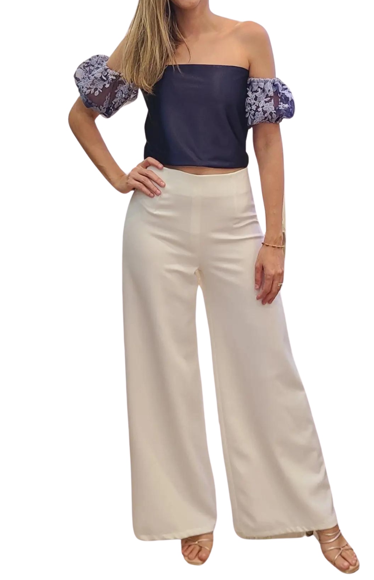 Top Con Mangas En Organza | CHILO