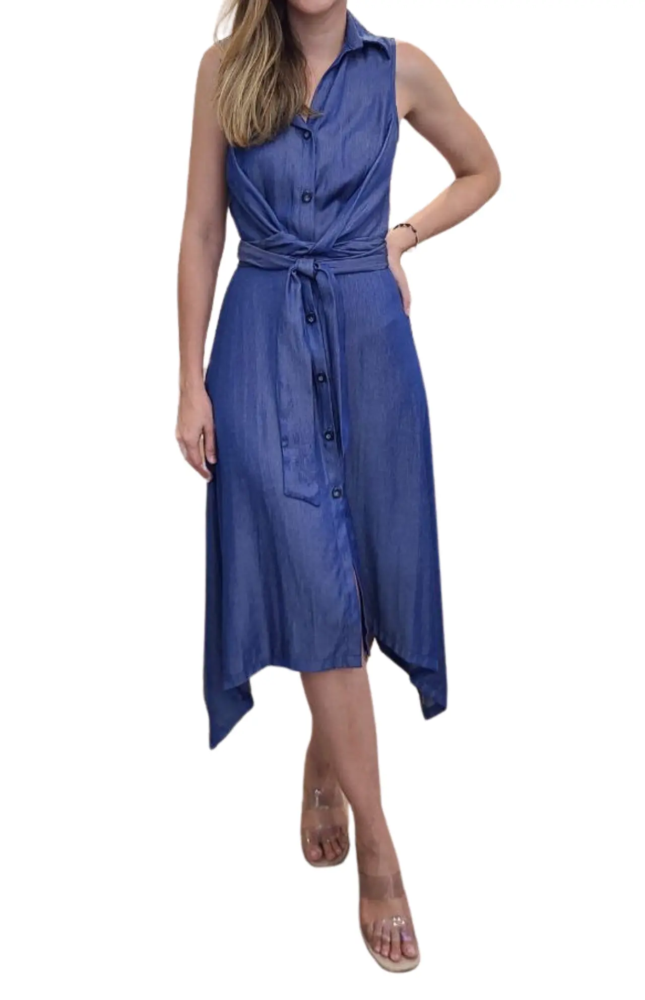 Vestido Chambray Corto | CHILO Tienda Al Mejor Precio